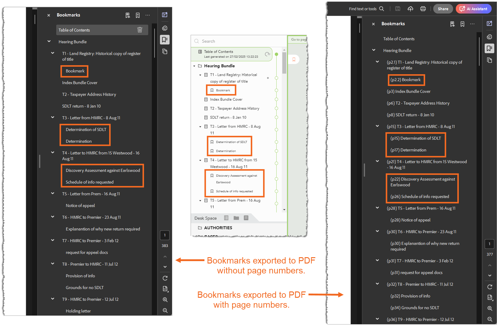 Exporting all Bookmarks | Support | Casedo