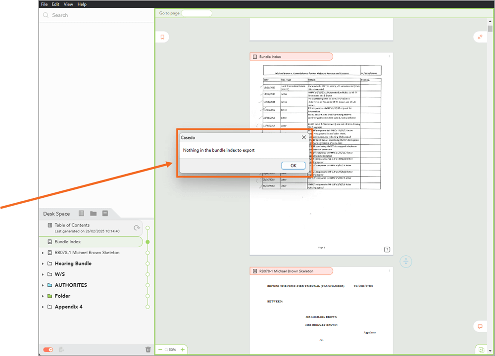 How to fix "Nothing in the bundle index to Export" Error | Support | Casedo